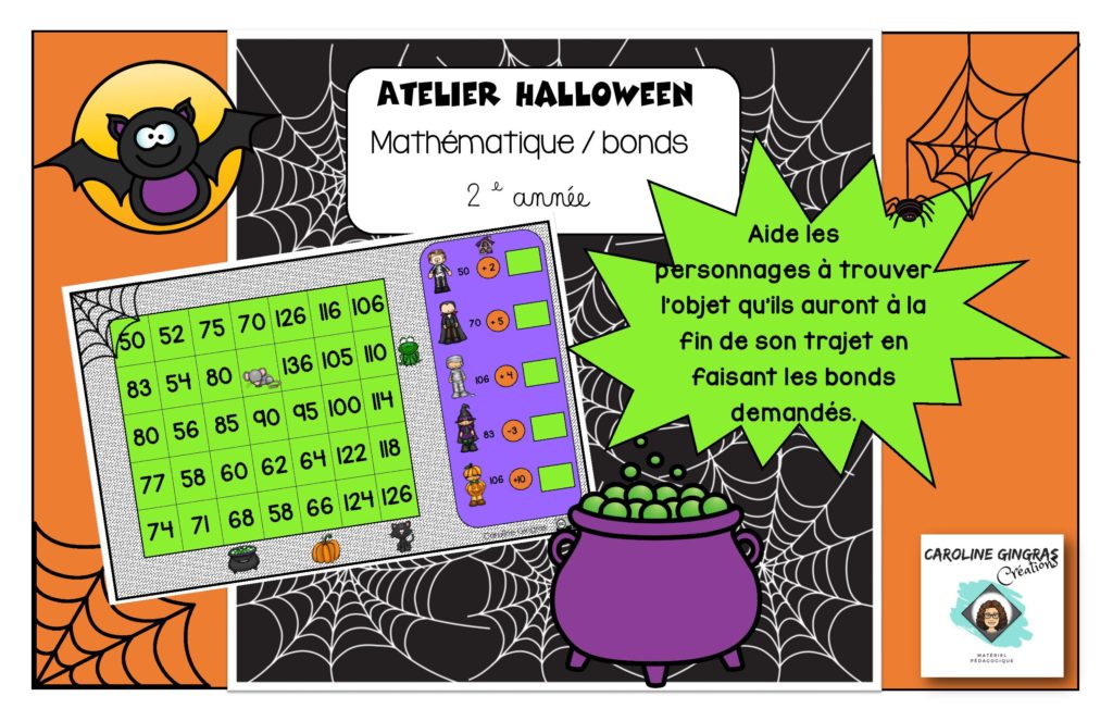 Atelier Halloween - Dénombrement -1re-année - Caroline Gingras Créations