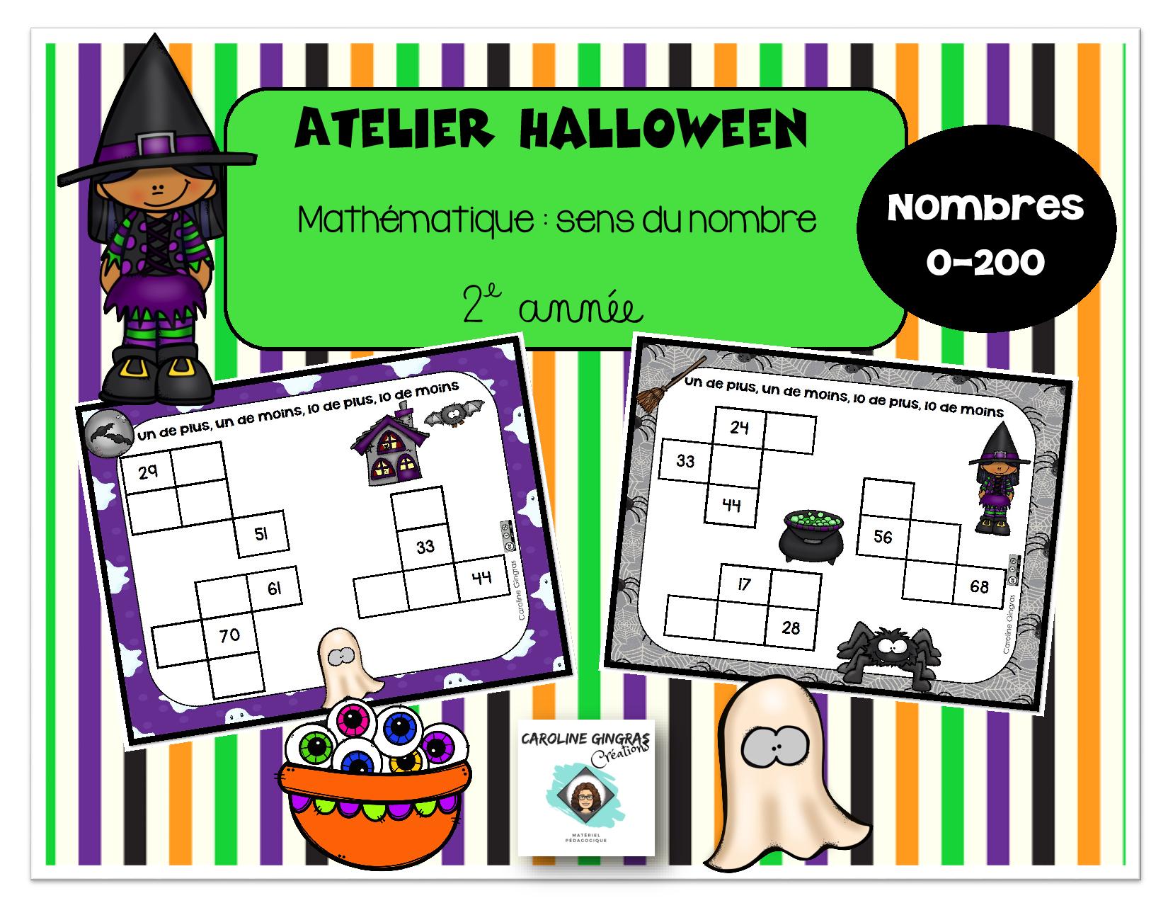 Ateliers Halloween - Un de plus, un de moins - 2e année - Caroline ...