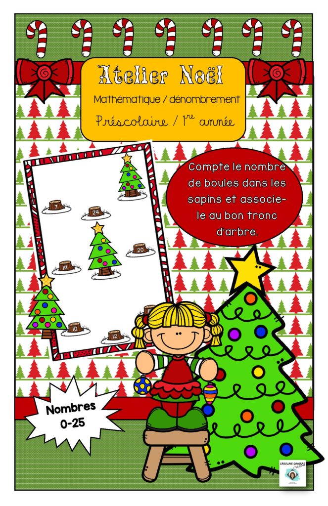 Atelier Noël - Associe le tronc au sapin - 1re année - Caroline Gingras ...