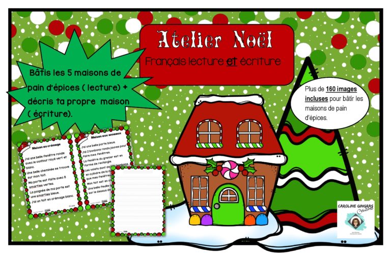 Atelier Noël - Bâtit une maison en pain d'épices - Lecture et écriture ...