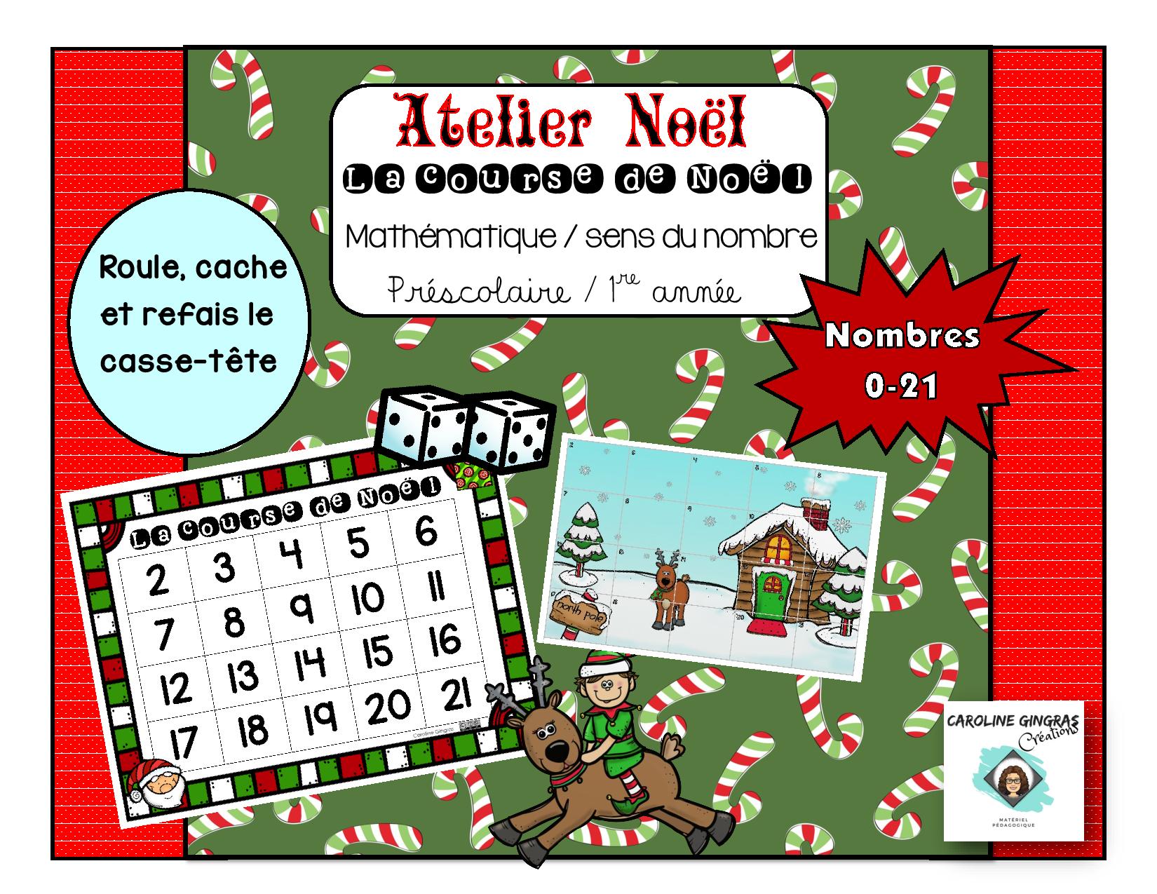 Atelier Noël - La course de Noël 0-20 - Préscolaire et 1re année ...