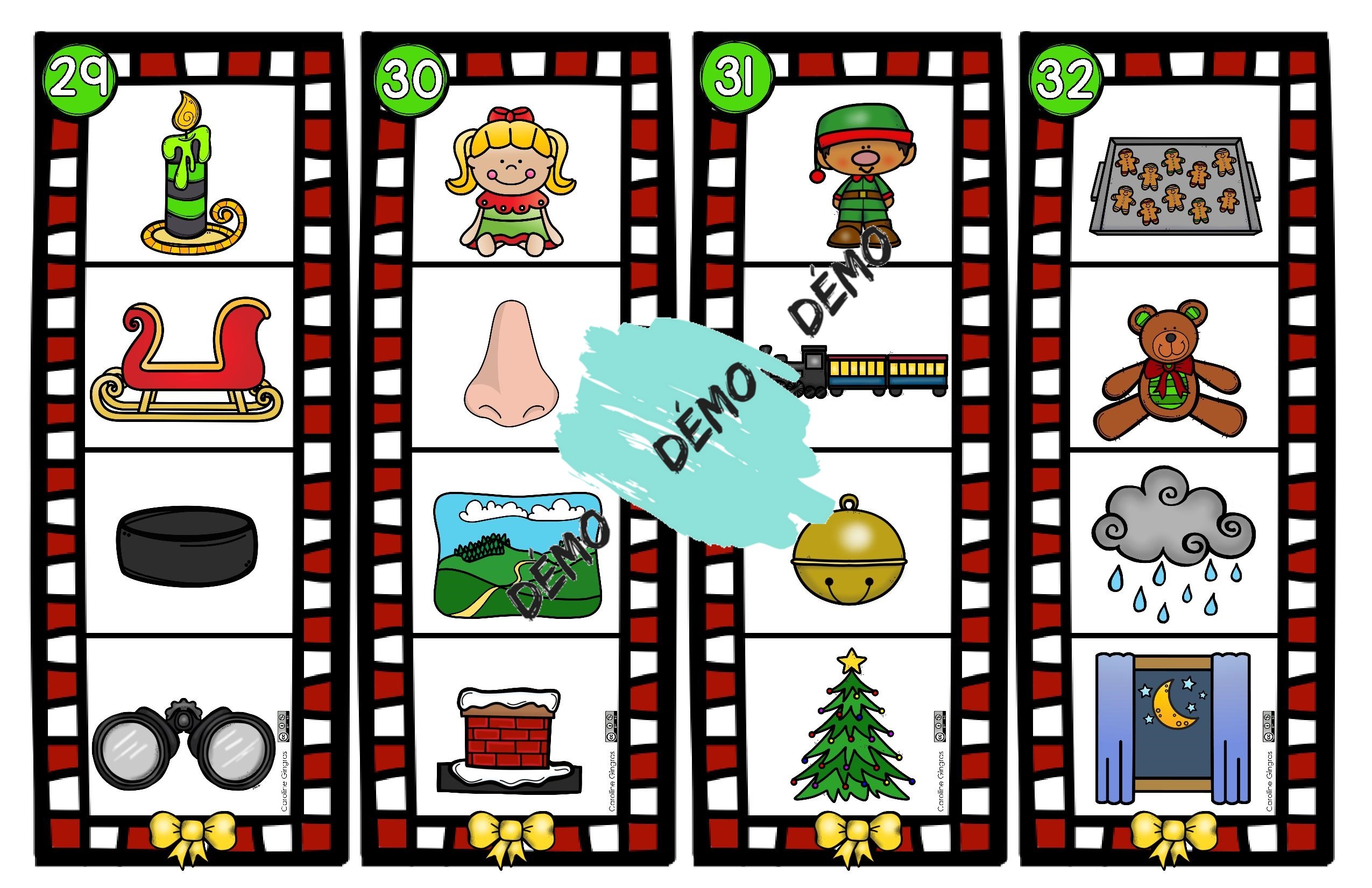 Atelier Noël - Trouver l'intrus-rimes - Préscolaire et 1re année ...