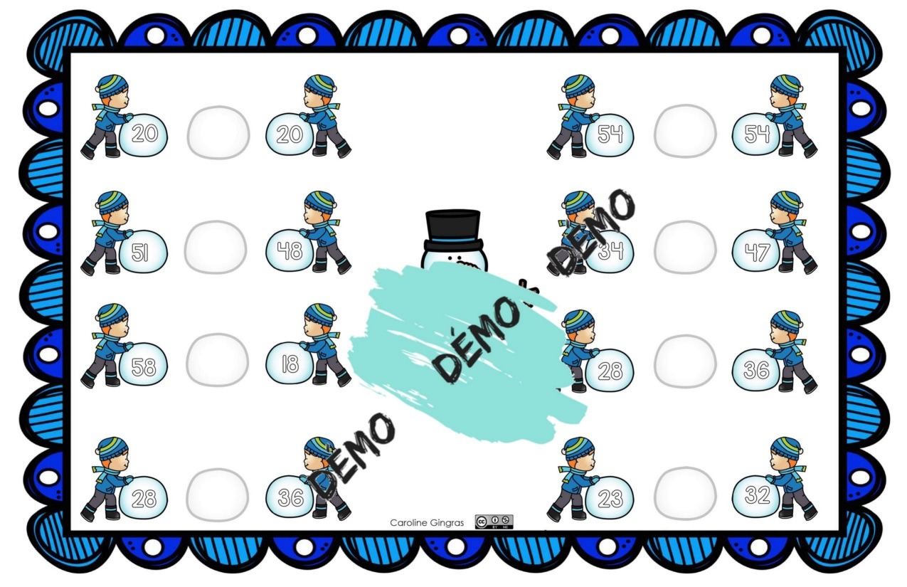 Atelier Hiver - Mathématique - Plus grand, plus petit ou égal - 1re ...