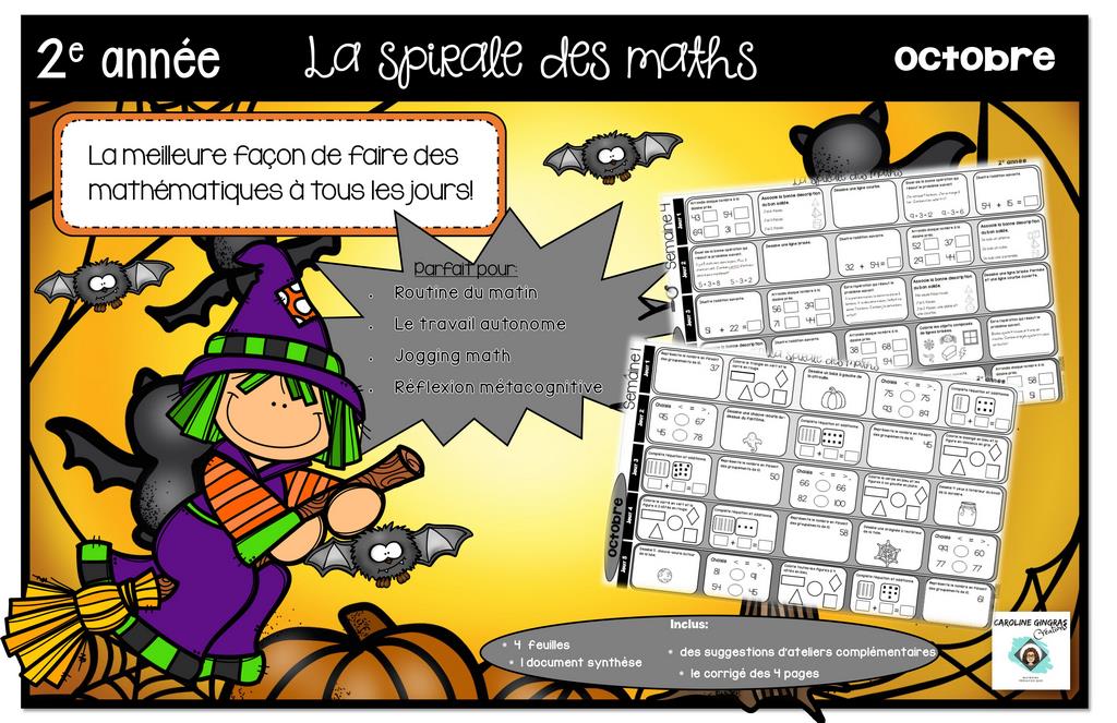 La spirale des maths – OCTOBRE – 2e année - Caroline Gingras Créations