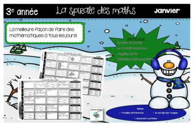La spirale des maths - JANVIER - 3e année - Caroline Gingras Créations