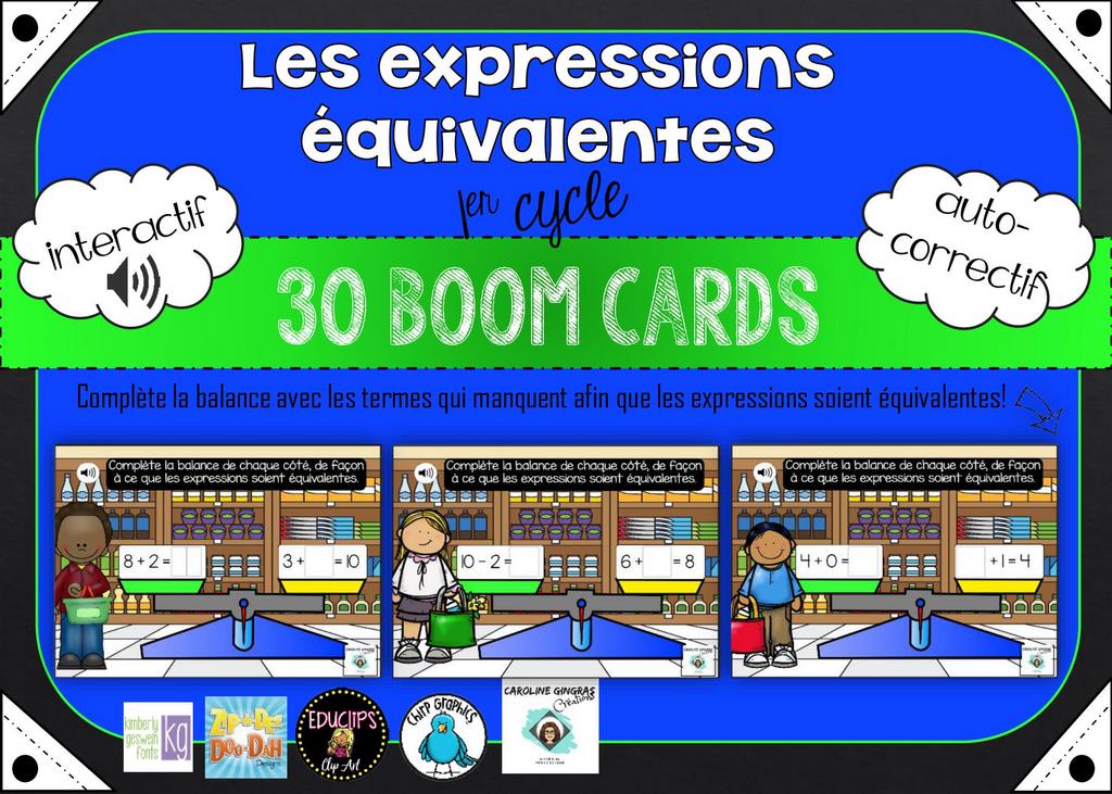 Expressions équivalentes - 1er cycle - Caroline Gingras Créations