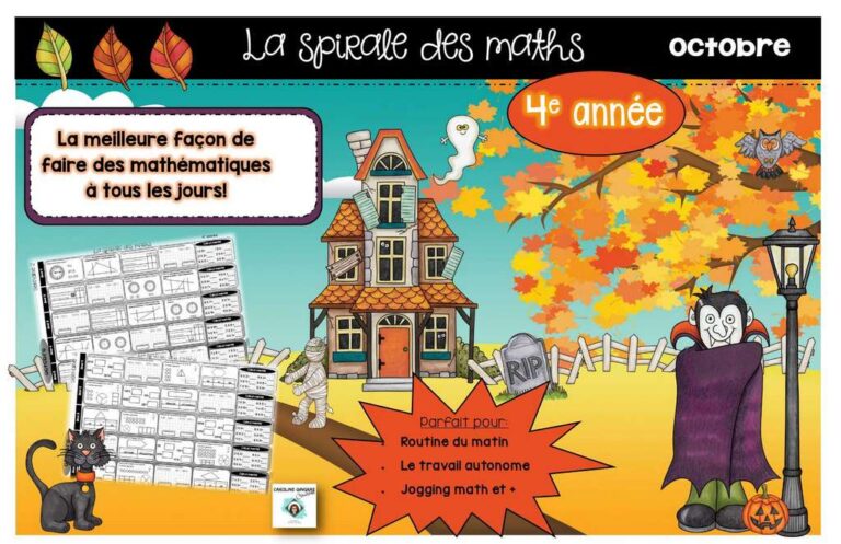 La spirale des maths – Ensemble complet 10 mois – 4e année - Caroline ...