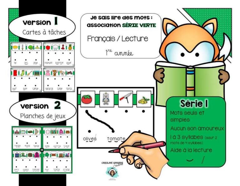 Je sais lire des mots association - Ensemble des 6 séries - 1ere année ...