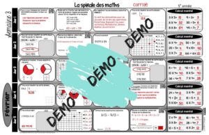 La spirale des maths – 5e année – FEVRIER - Caroline Gingras Créations